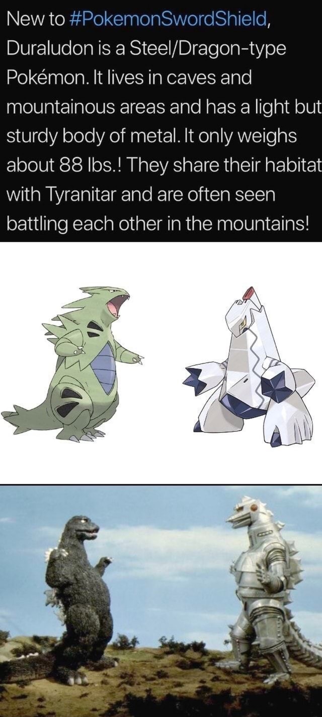 New to #PokemOhSwordShield, Duraludon is a Steel/Dragon-type Pokemon ...
