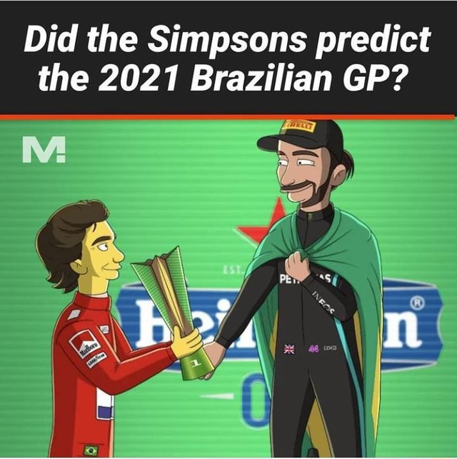 Did the Simpsons predict the 2021 Brazilian GP? - iFunny