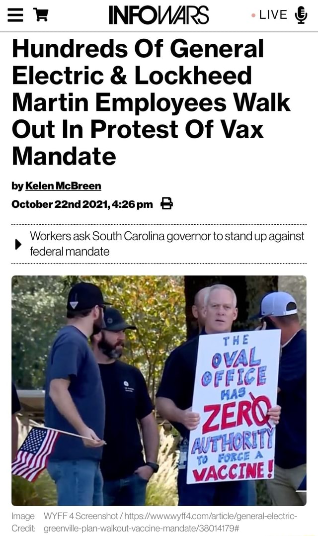 INFOUARS Hundreds Of General Electric & Lockheed Martin Employees Walk ...