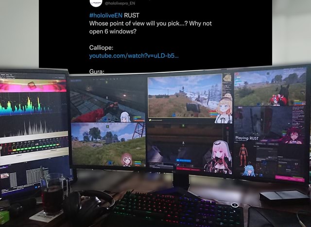 #hololiveEN RUST Whose point of view will you pick...? Why not open 6 ...