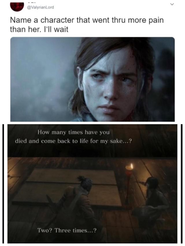 Name a character that went thru more pain than her. I'll wait How many ... Name a character that went thru more pain than her. I'll wait How many ...