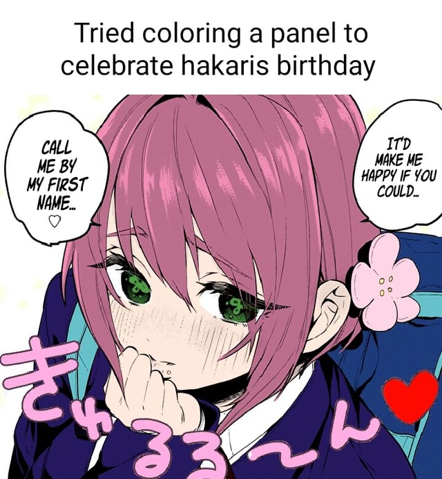 Tried coloring panel to celebrate hakaris birthday - iFunny