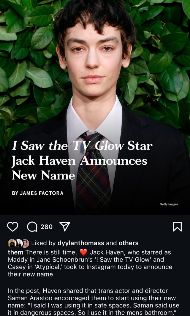 I Saw tlhe Jack Haven New Name BY JAMES FACTORA Getty Images Liked by ...