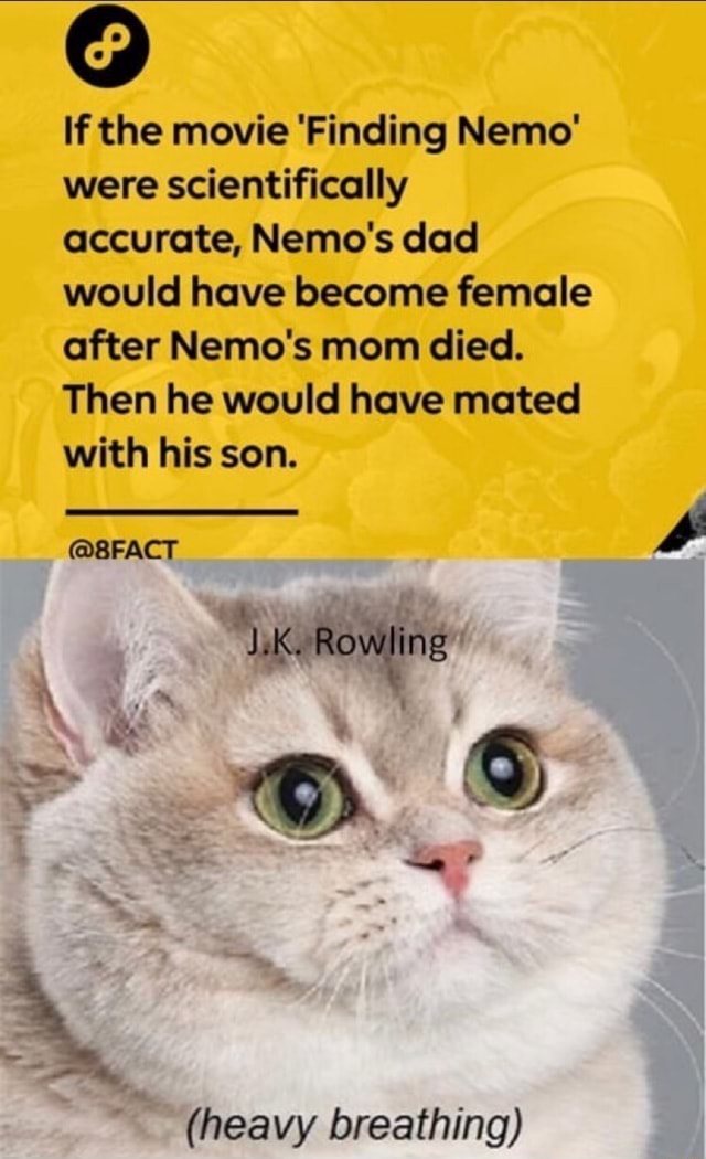 G If the movie 'Finding Nemo' were scientiﬁcally accurate, Nemo's dad ...