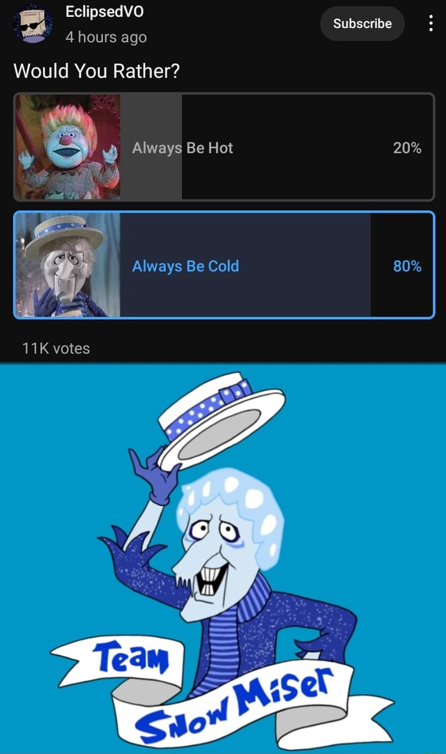EclipsedVO Subscribe 4 hours ago Would You Rather? Always Be Hot 20% ...