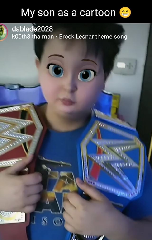 My son as a Cartoon dablade2028 kOOth3 tha man Brock Lesnar theme song ...