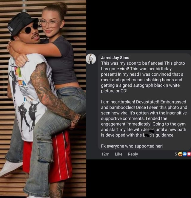 Jared Jay Sims This was my soon to be fiancee! This photo has gone viral! This was her birthday ...