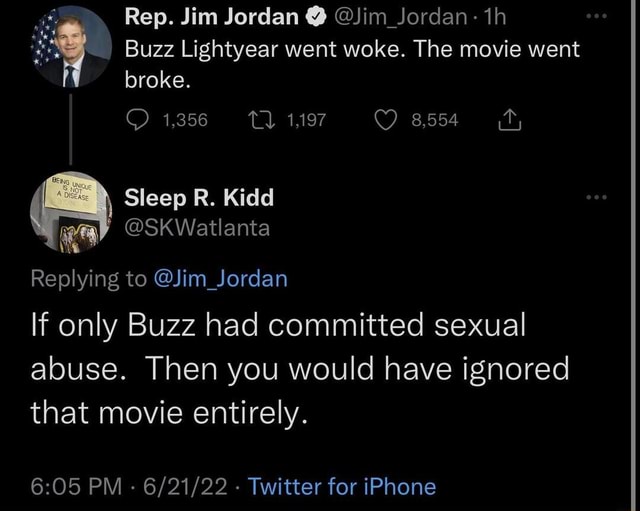 What a dickhole. - Buzz Lightyear went woke. The movie went broke ...