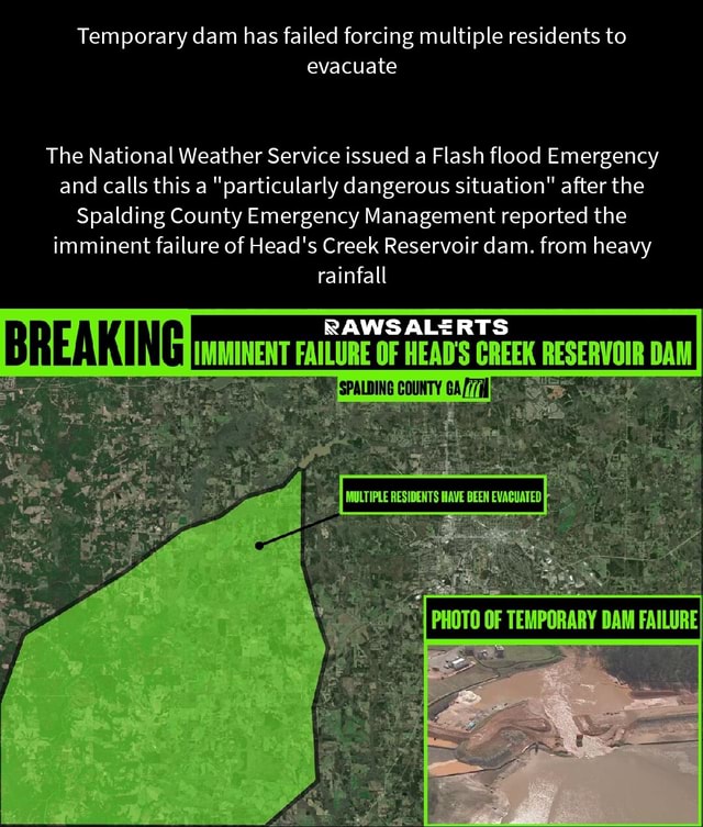 Temporary dam has failed forcing multiple residents to evacuate The ...