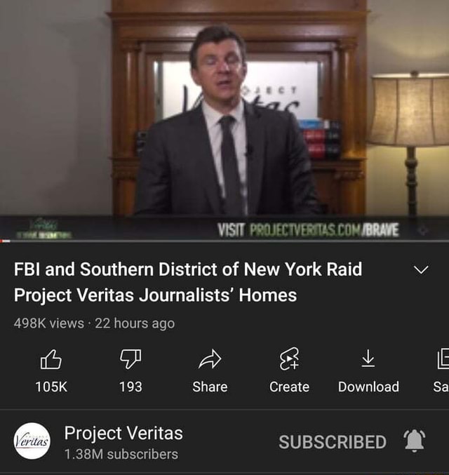 VISIT PROUECTVERITAS COMJBRAVE FBI and Southern District of New York ...