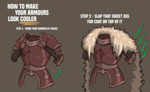 HOW TO MAKE YOUR ARMOURS LOOK COOLER STEP - DRAW YOUR ARMOUR OF CHOICE ...