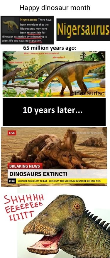 Happy dinosaur month 65 million years ago: 10 years later... - iFunny