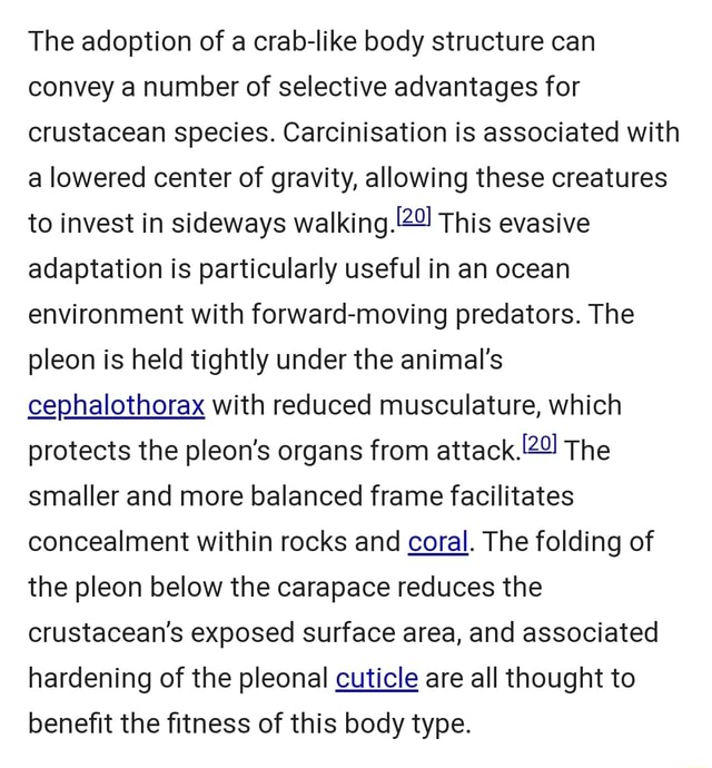 The adoption of a crab-like body structure can convey a number of ...