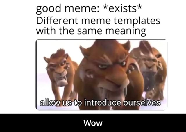 Good meme: *exists* Different meme templates with the same meaning VA y ...