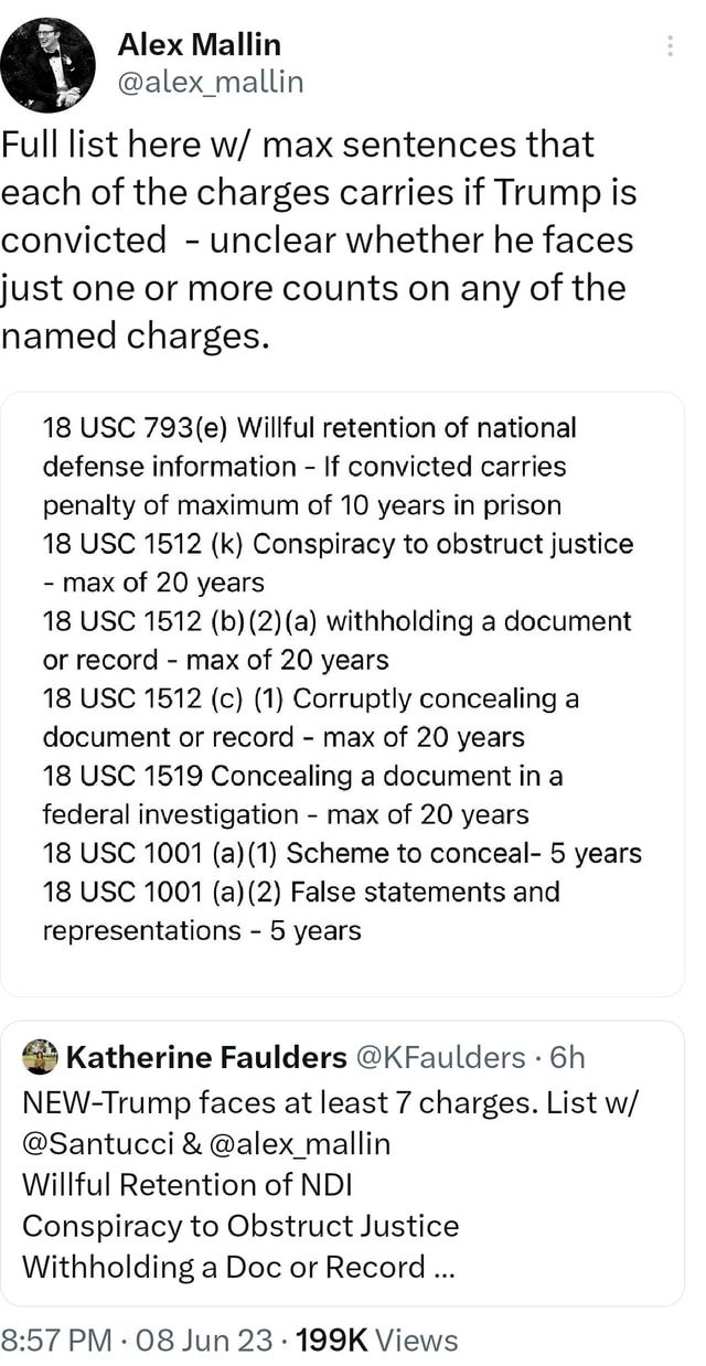 Alex Mallin @alex mallin Full list here w/ max sentences that each of ...