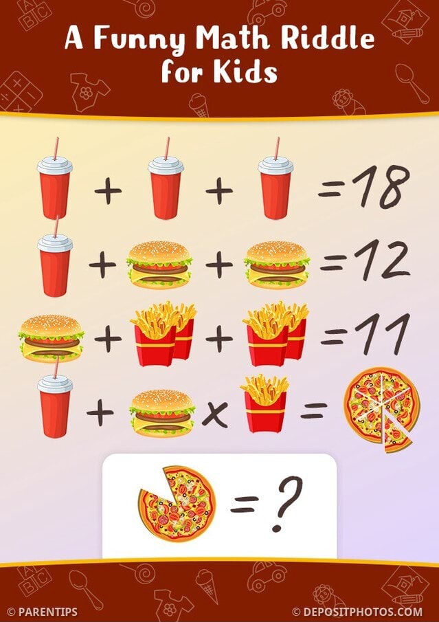 A funny math riddle for kids. - A Funny Math Riddle for Kids PARENTIPS ...
