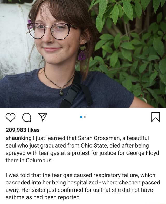 209,983 likes shaunking I just learned that Sarah Grossman, a beautiful ...