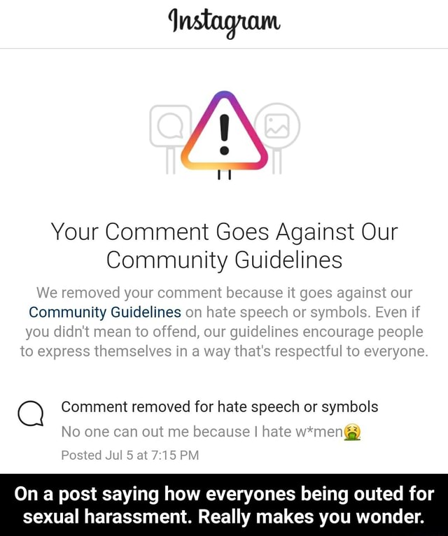 Your Comment Goes Against Our Community Guidelines Community Guidelines ...