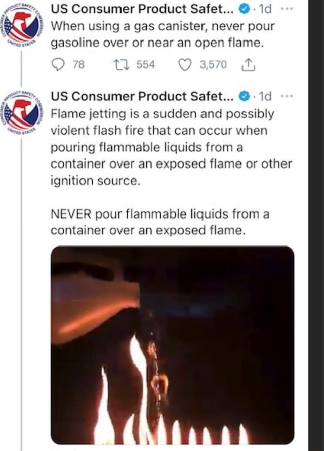 US Consumer Product Safet... id When using a gas canister, never pour ...