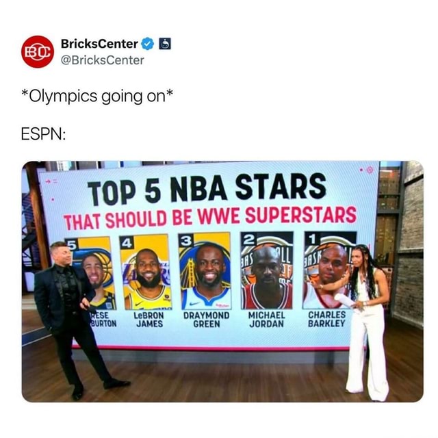 What would the world be without ESPN 😂 - Bricks @BricksCenter *Olympics going on* ESPN: "TOP 5 ...
