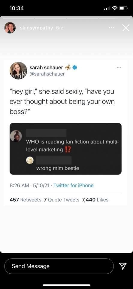 Skinsympathy sarah schauer Dsarahschauer "hey girl," she said sexily ...