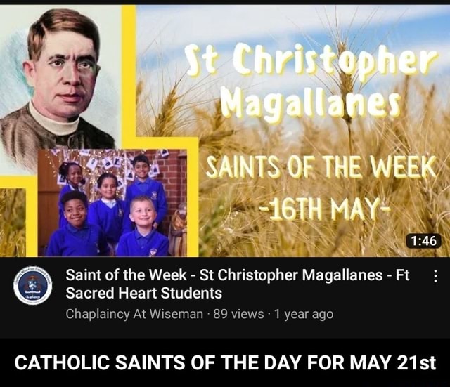 Christopher Magallanes Saint of the Week - St Christopher Magallanes Ft ...
