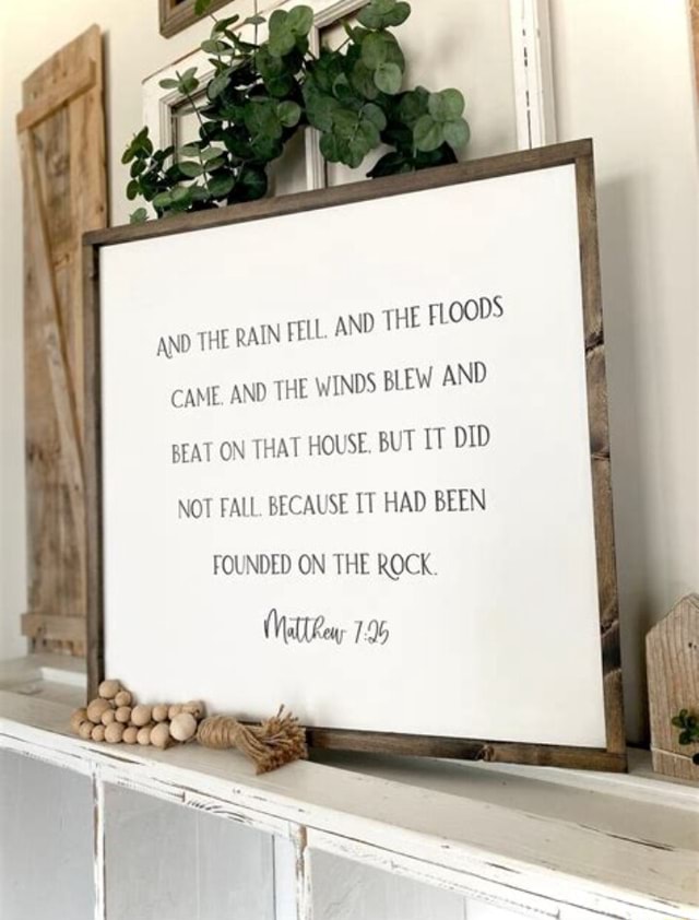 AND THE FLOODS AND THE RAIN FEL CAME, AND THE WINDS BLEW AND BEAT ON ...