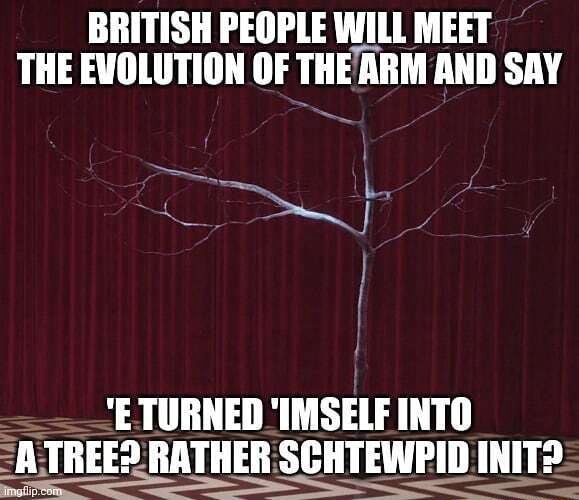 BRITISH PEOPLE WILL MEET THE EVOLUTION OF THE'ARM AND SAY 'ETURNED ...
