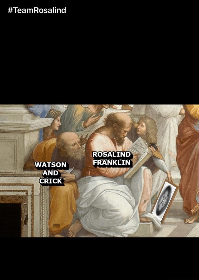 #TeamRosalind WATSON AND CRICK ROSALIND FRANKLIN - iFunny