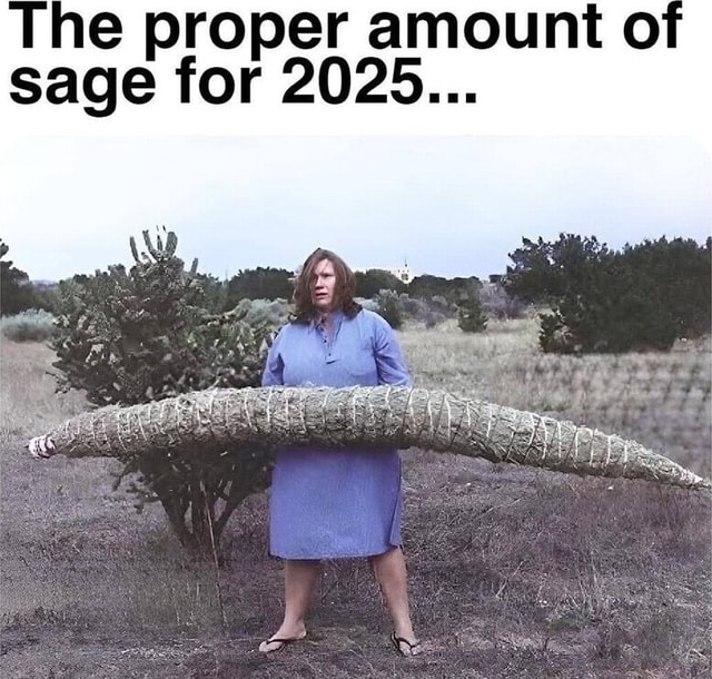 The proper amount o sage for 2025... - iFunny