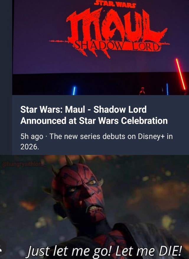 STAR WARS Star Wars: Maul - Shadow Lord Announced at Star Wars ...