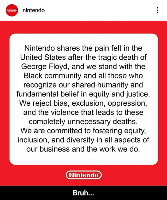 Nintendo Nintendo shares the pain felt in the United States after the ...