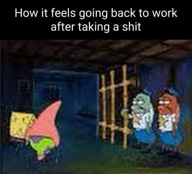 How it feels going back to work after taking a shit - iFunny