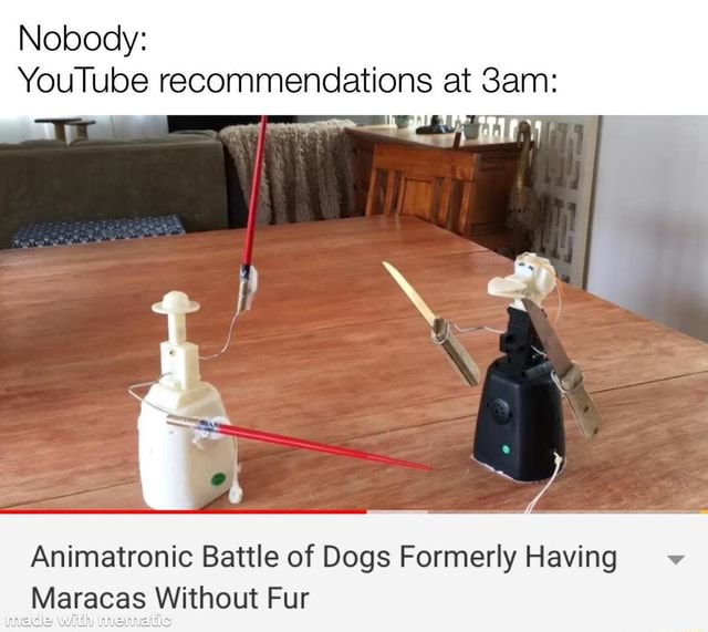 Nobody: Animatronic Battle of Dogs Formerly Having Maracas Without Fur ...