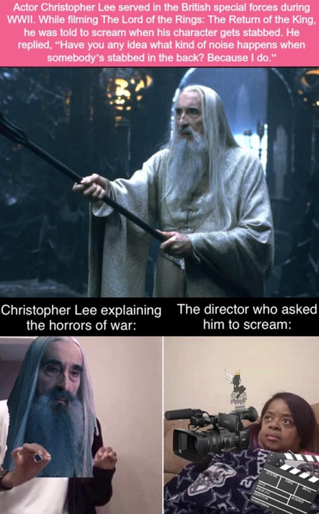 Actor Christopher Lee served in the British special forces during WWII ...