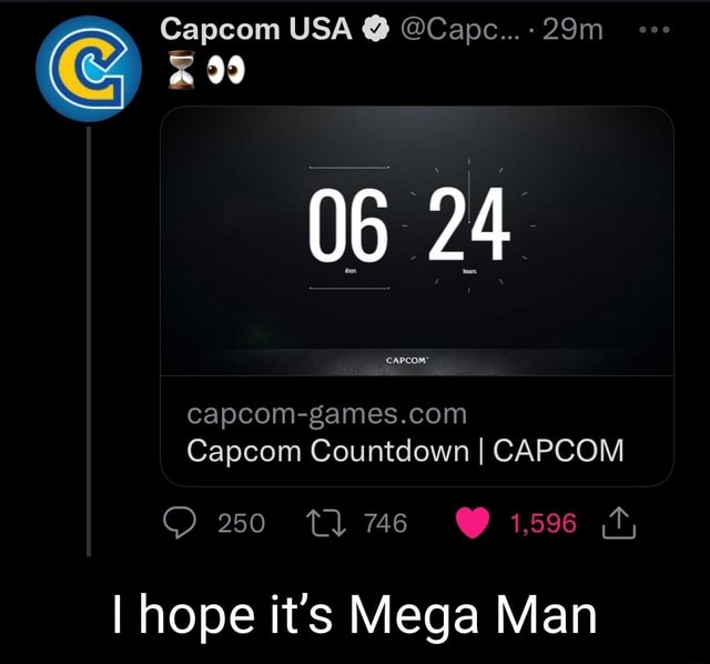 Capcom USA @Capc... - 99 24 Capcom Countdown I CAPCOM 20 Tl 1596 I hope ...
