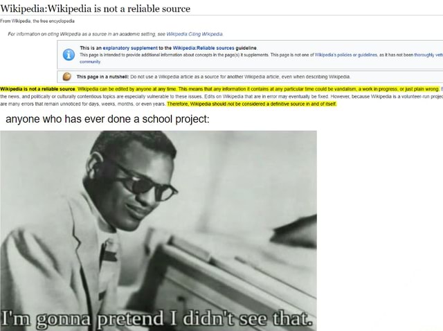 Wikipedia: Wikipedia is not a reliable source From Wikipedia, the free ...