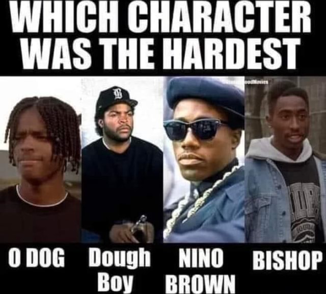 WHICH CHARACTER WAS THE HARDEST WOG Dough NINO BISHOP Boy BROWN - iFunny
