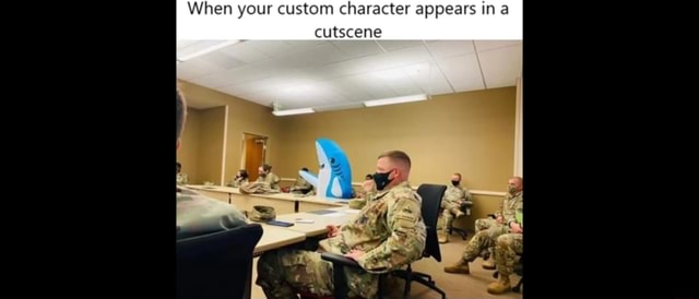 When your custom character appears in a cutscene - iFunny