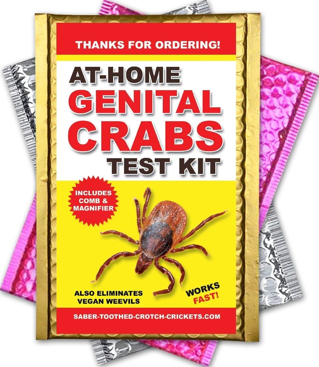 THANKS FOR ORDERING! AT-HOME GENITAL CRABS TEST KIT INCLUDES COMB ...