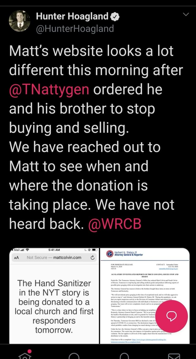 Hunter Hoagland @ land Matt's website looks a lot different this ...