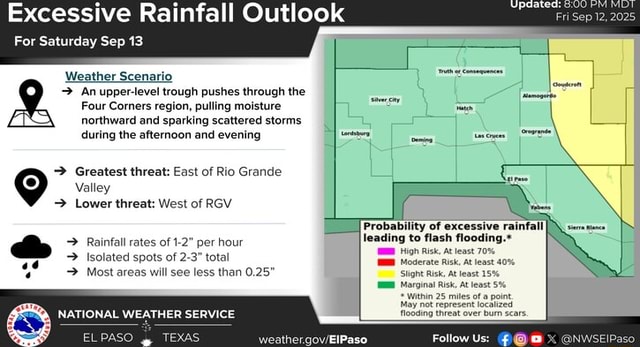 Excessive Rainfall Outlook For Saturday Sep 13 Weather Scenario > An ...