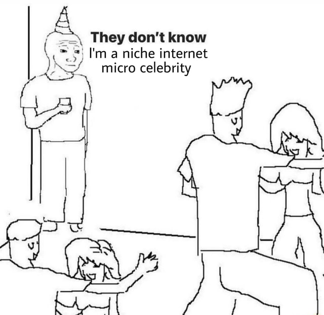 They don't know I'm a niche internet micro celebrity - iFunny Brazil