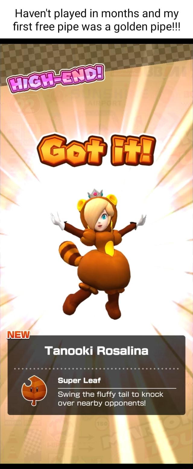 Haven't played in months and my first free pipe was a golden pipe ...