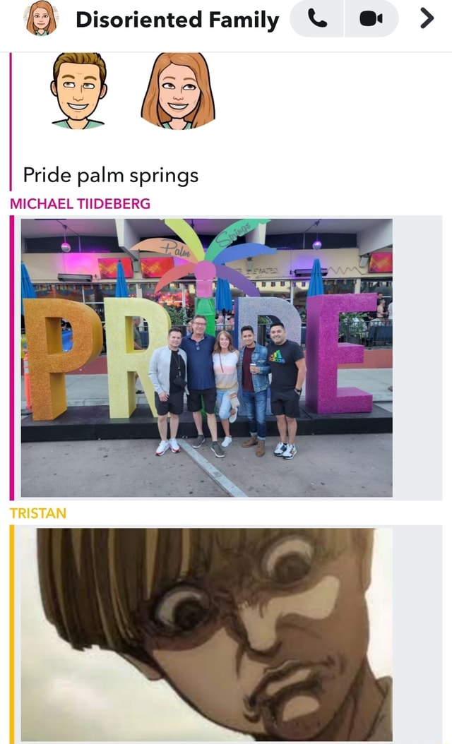 Disoriented Family Pride palm springs MICHAEL TIIDEBERG TRISTAN - iFunny