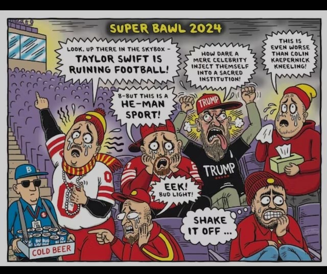 LOOK, UP THERE IN THE SKYBOX HOW DARE A SUPER BAWL TAYLOR SWIFT IS ERE ...