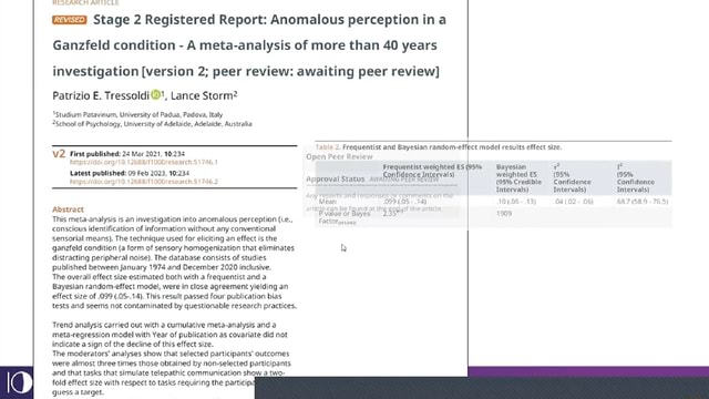 Stage 2 Registered Report: Anomalous perception in a Ganzfeld condition ...
