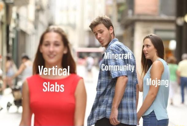 Minecraft Vertical Community Slabs Mojang - iFunny