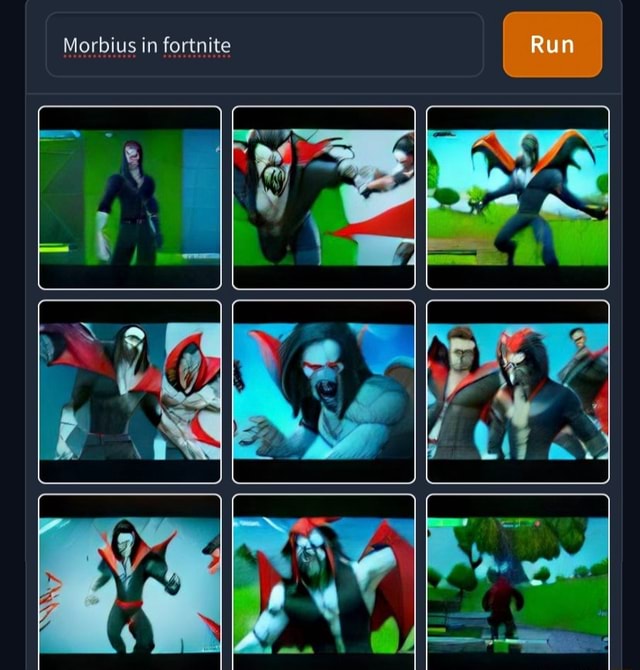 Morbius in fortnite Run II - iFunny