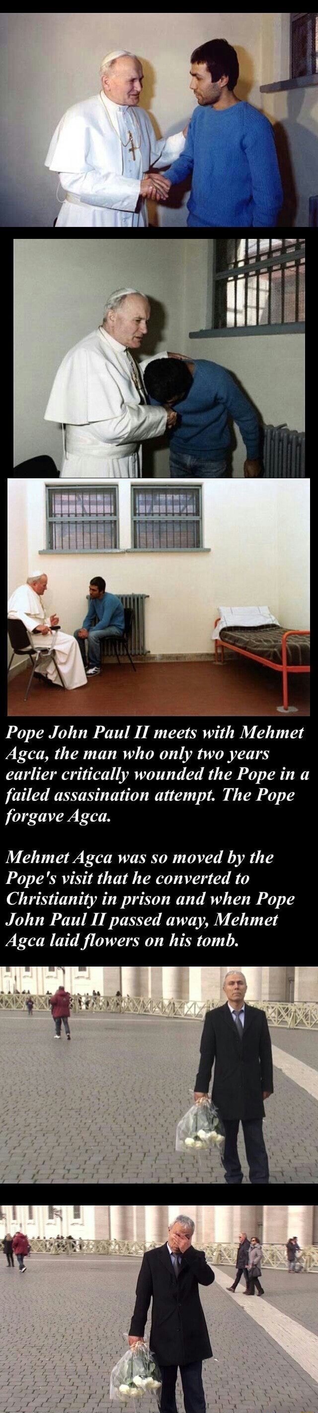 Pope John Paul IT meets with Mehmet Agca, the man who only two years ...
